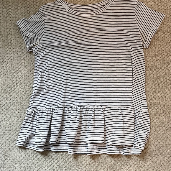 Nordstrom | Tops | Peplum Striped Top | Poshmark